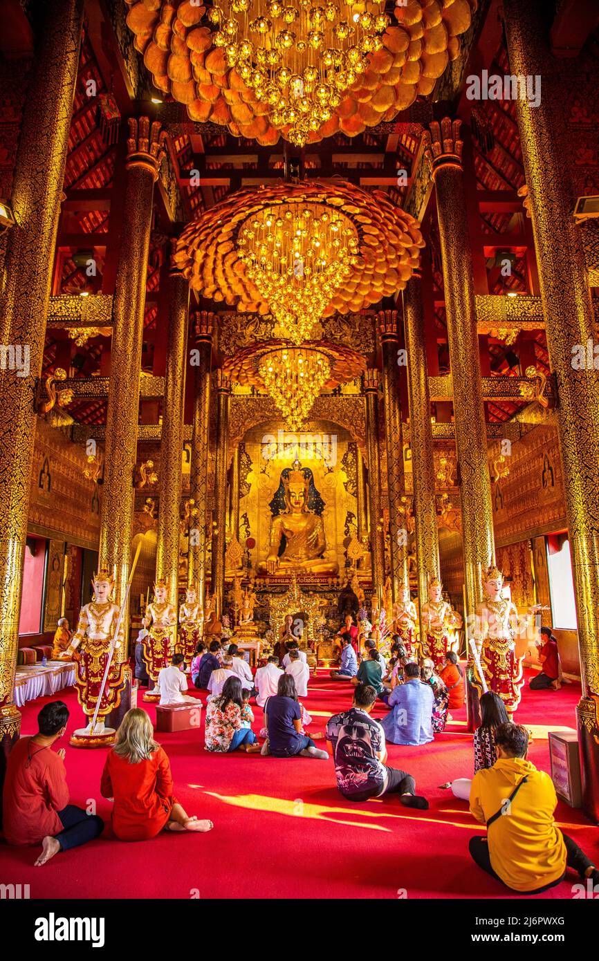 Wat Saeng Kaeo Phothiyan temple in Chiang Rai, Thailand, south east ...
