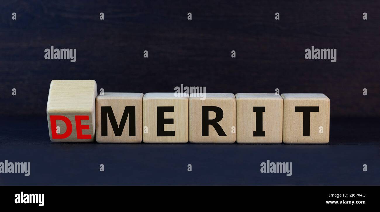 Demerit or merit symbol. Turned wooden cubes and changed the concept ...