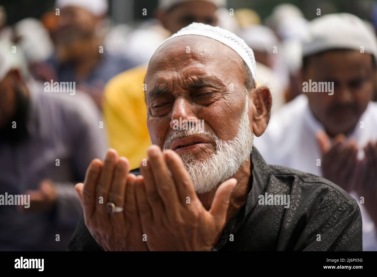 May 3, 2022, Guwahati, India: Muslim man crying during offer prayer at ...