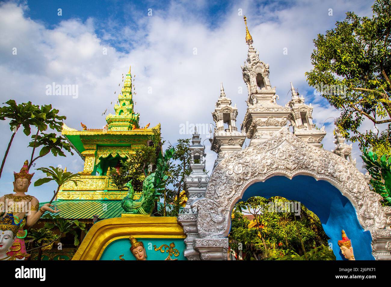 Wat Saeng Kaeo Phothiyan temple in Chiang Rai, Thailand, south east ...