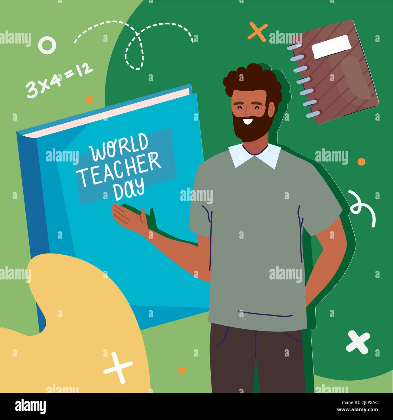 world teachers day lettering card Stock Vector Image & Art - Alamy