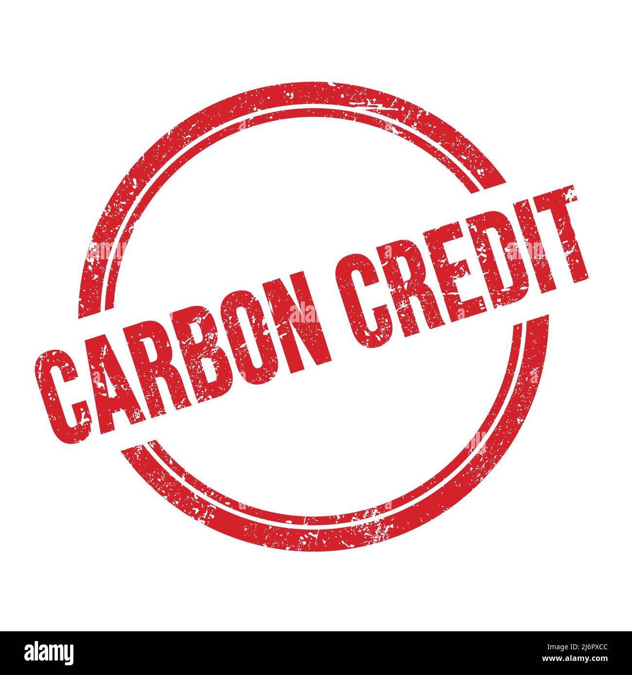 CARBON CREDIT text written on red grungy vintage round stamp Stock ...