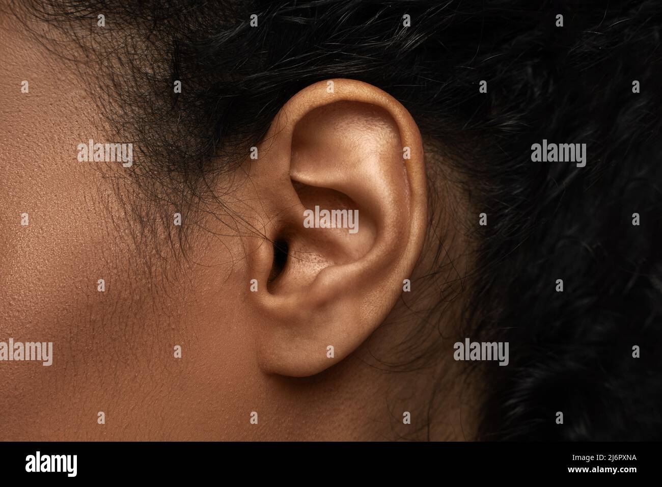 Closeup earlobe black hi-res stock photography and images - Alamy
