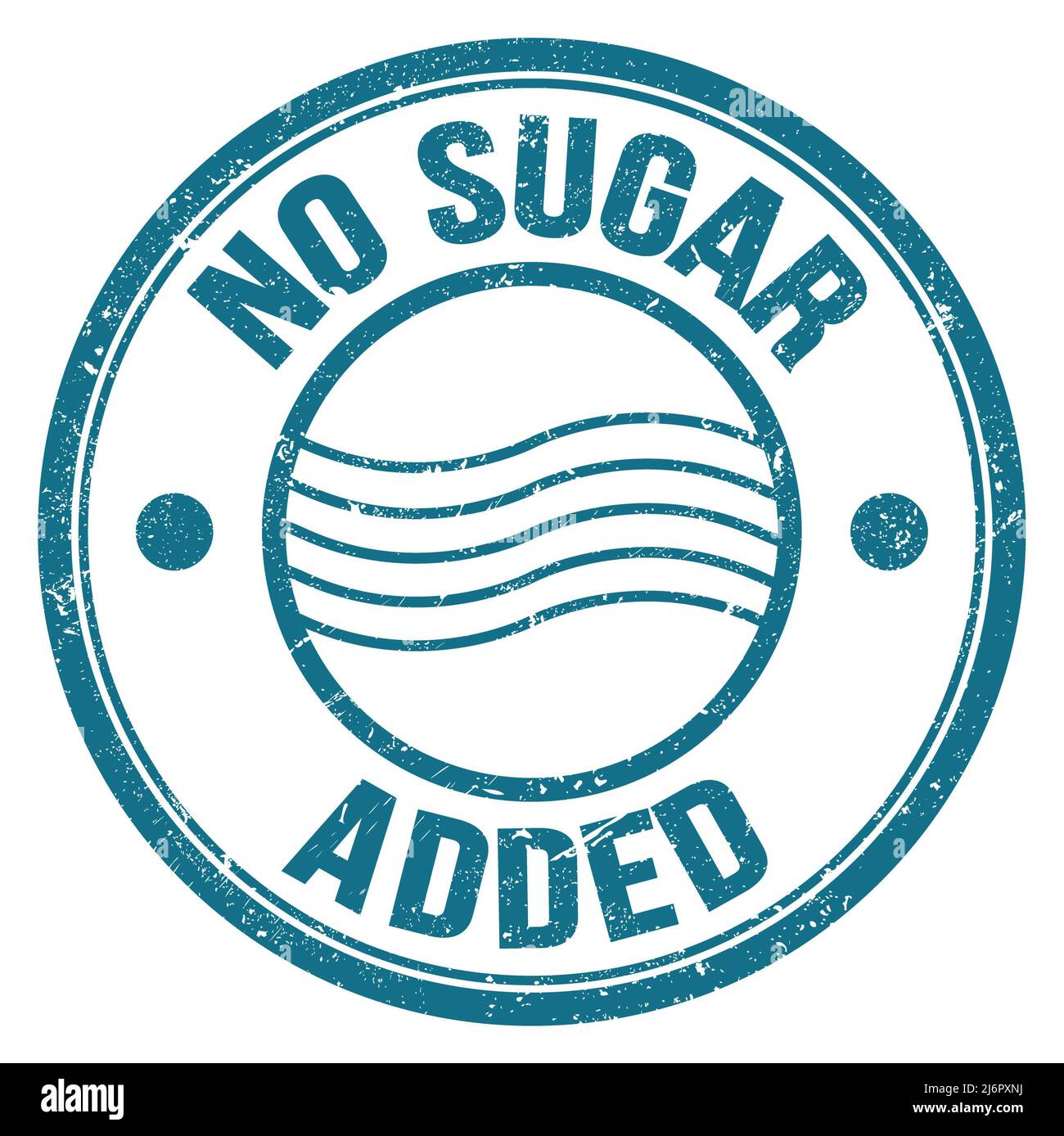 NO SUGAR ADDED text written on blue round postal stamp sign Stock Photo ...