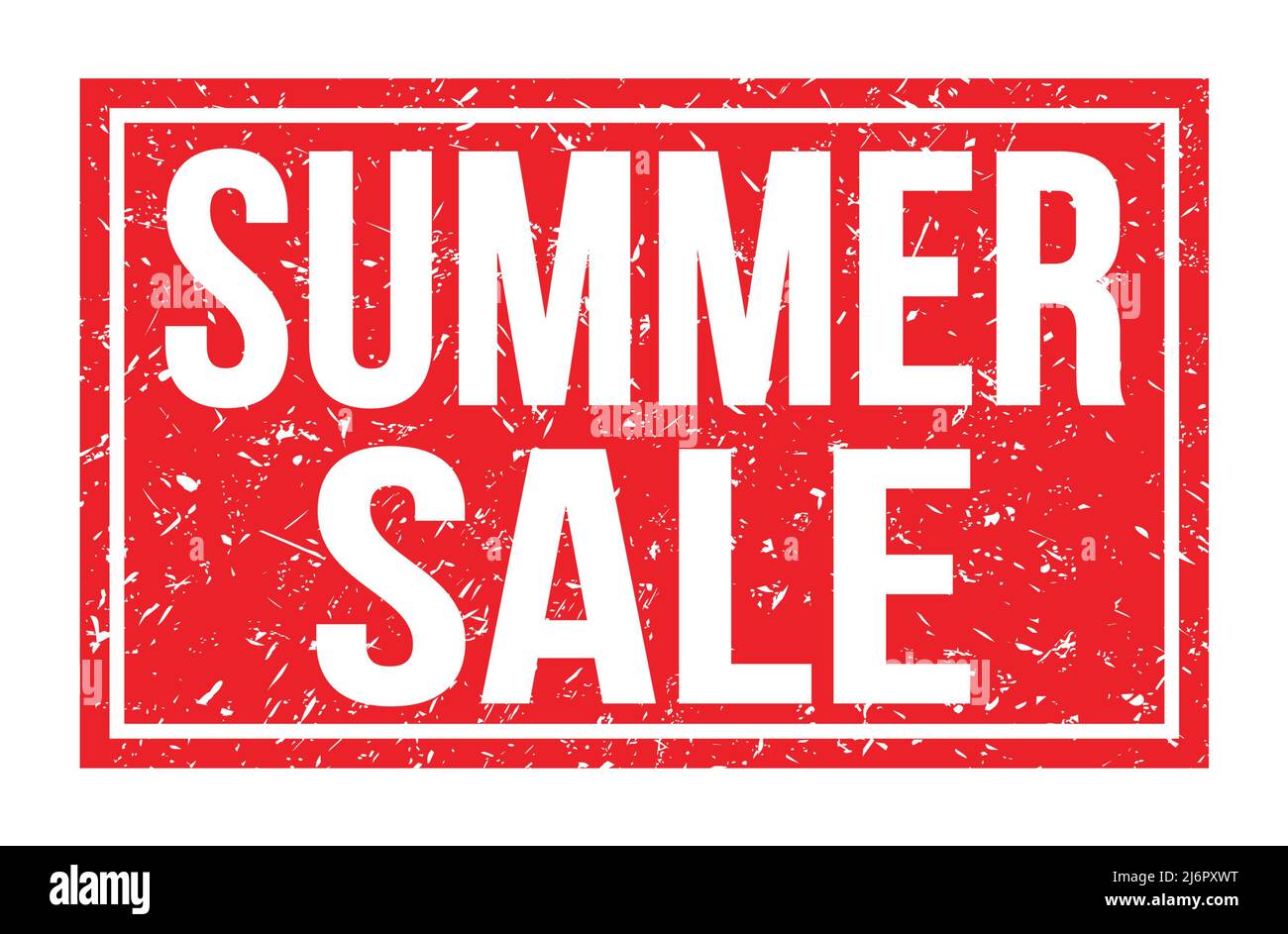 SUMMER SALE, words written on red rectangle stamp sign Stock Photo - Alamy