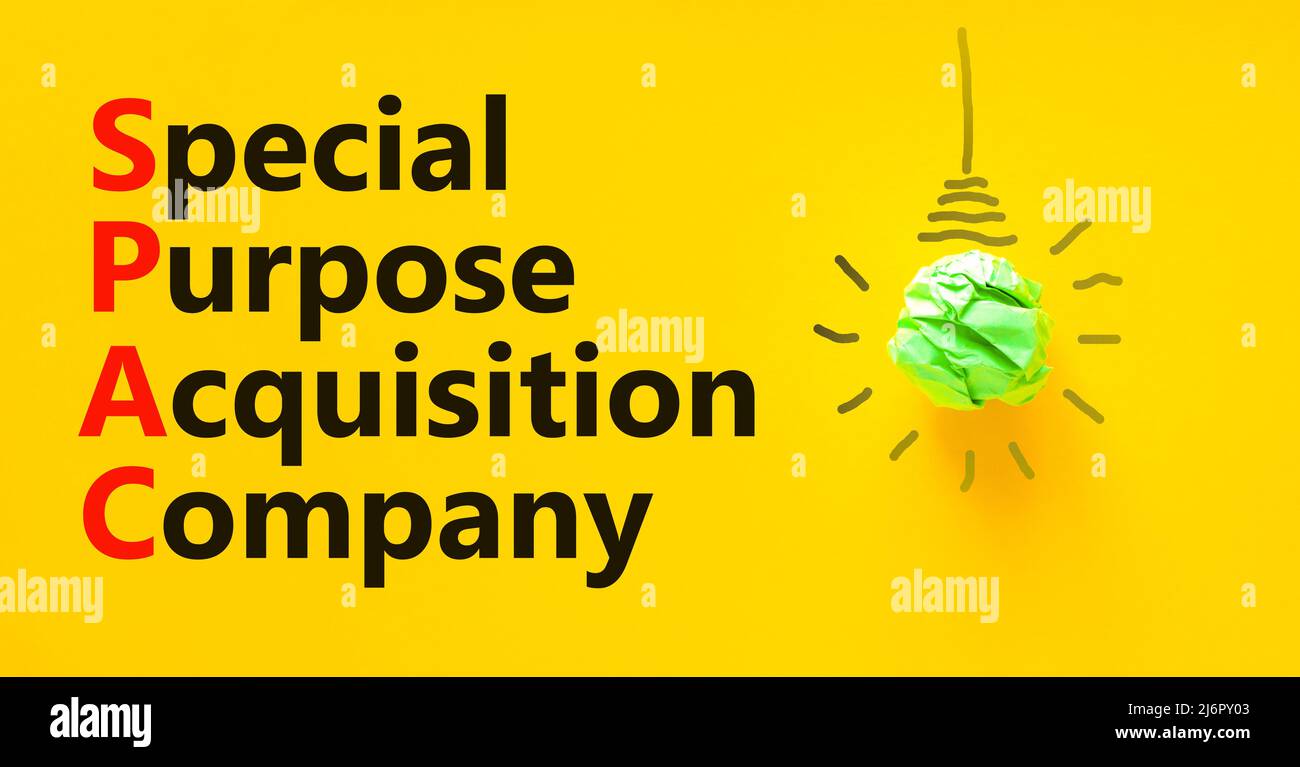 SPAC special purpose acquisition company symbol. Concept words SPAC ...