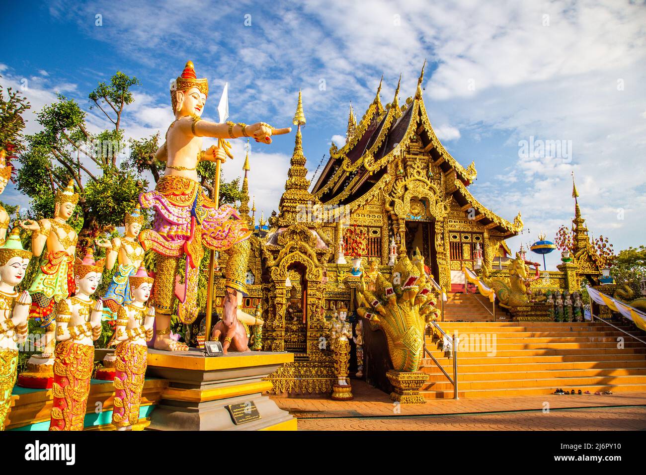 Wat Saeng Kaeo Phothiyan temple in Chiang Rai, Thailand, south east ...