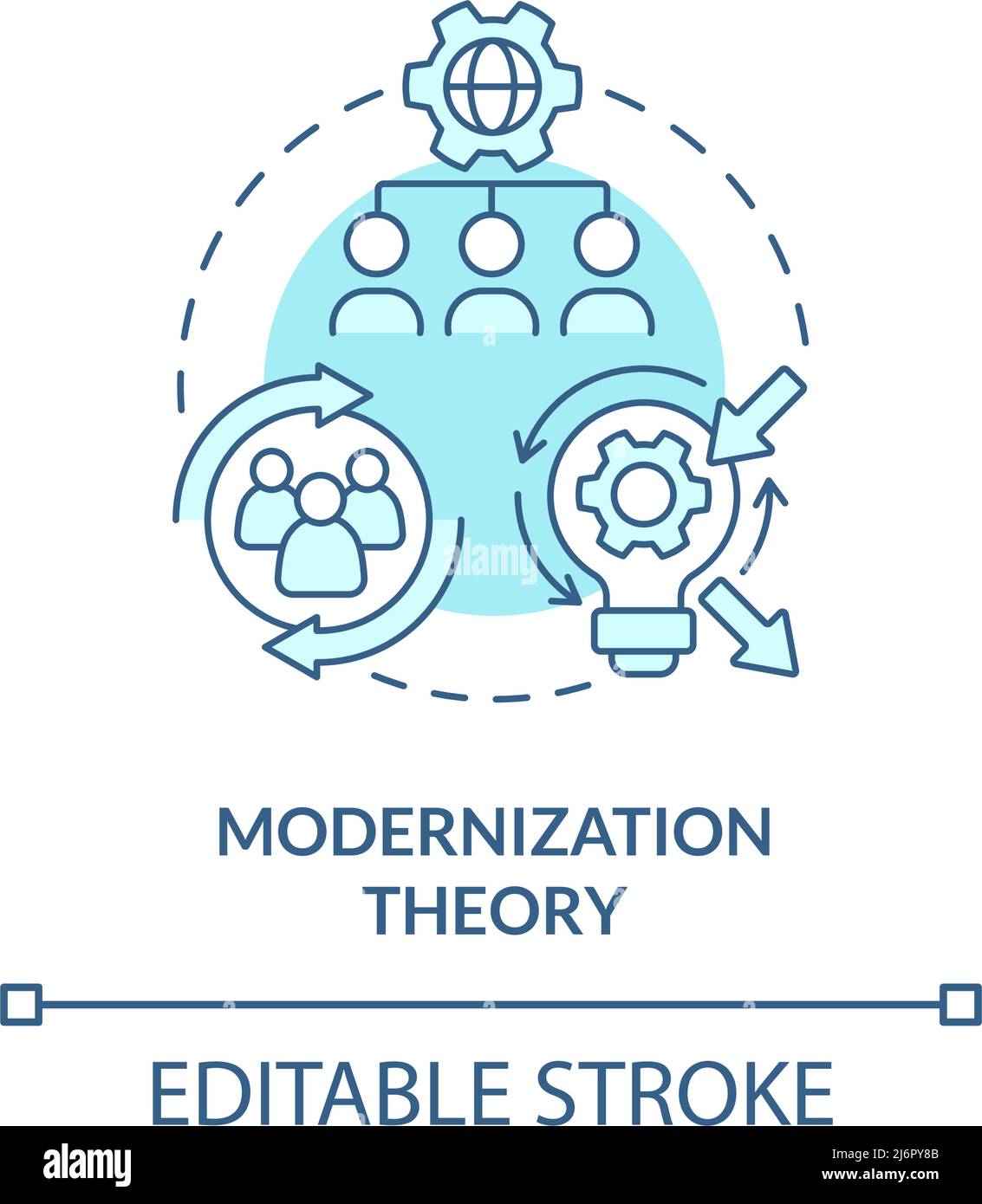Modernization theory turquoise concept icon Stock Vector Image & Art ...