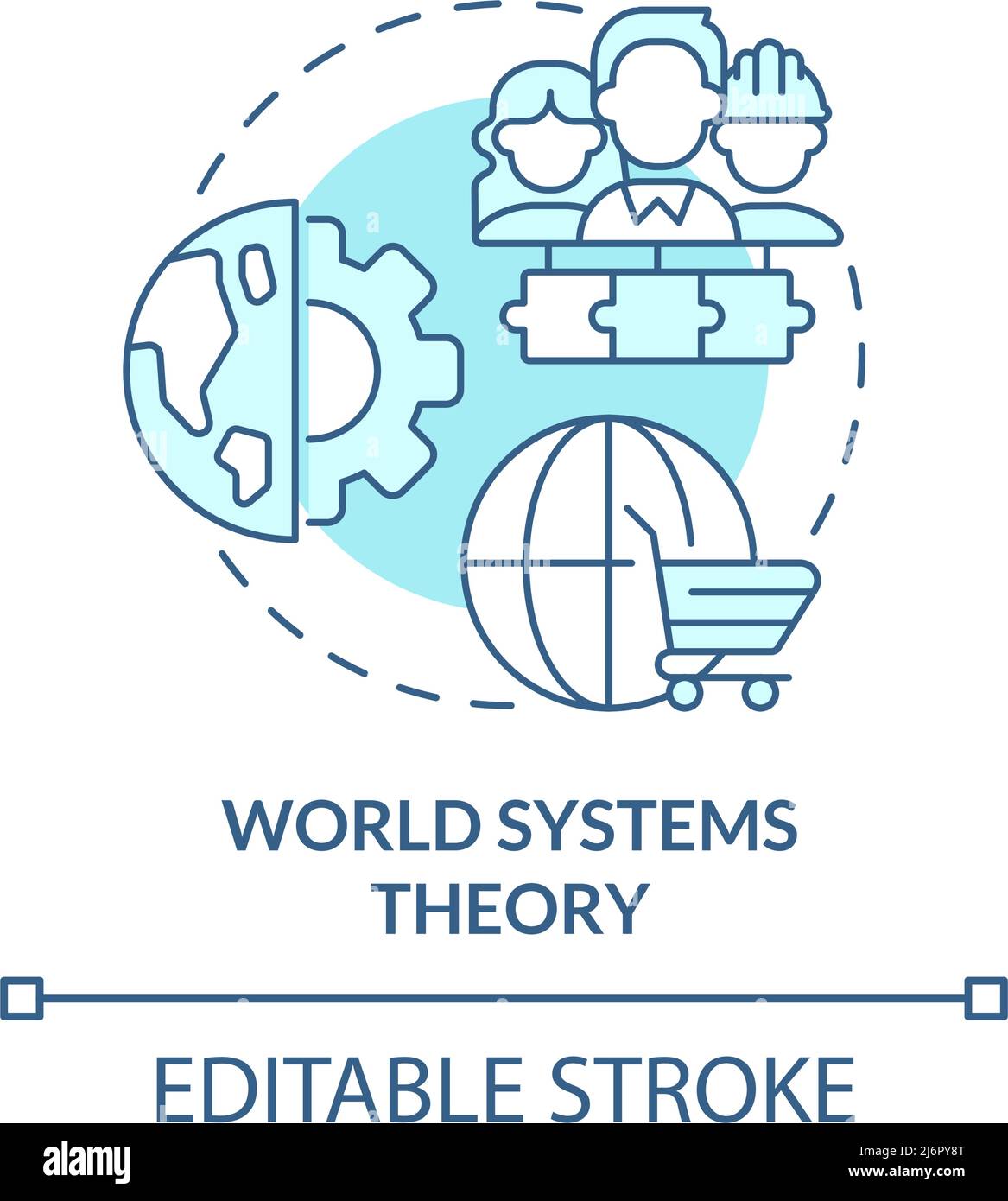 World systems theory turquoise concept icon Stock Vector Image & Art ...