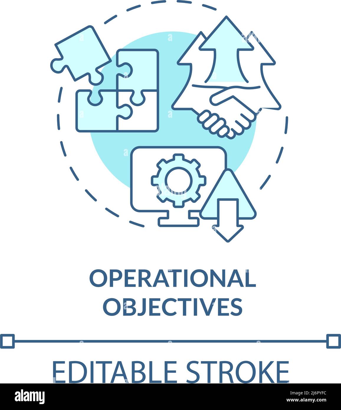 Operational objectives turquoise concept icon Stock Vector Image & Art ...
