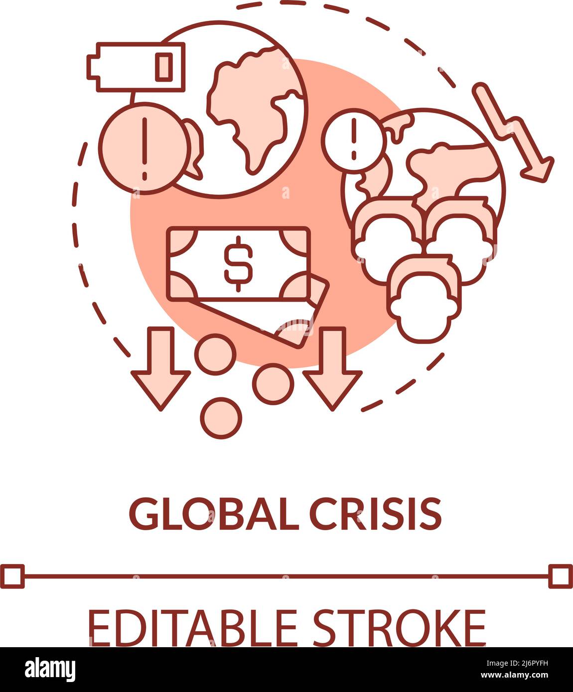 Global economics line icon Stock Vector Images - Alamy