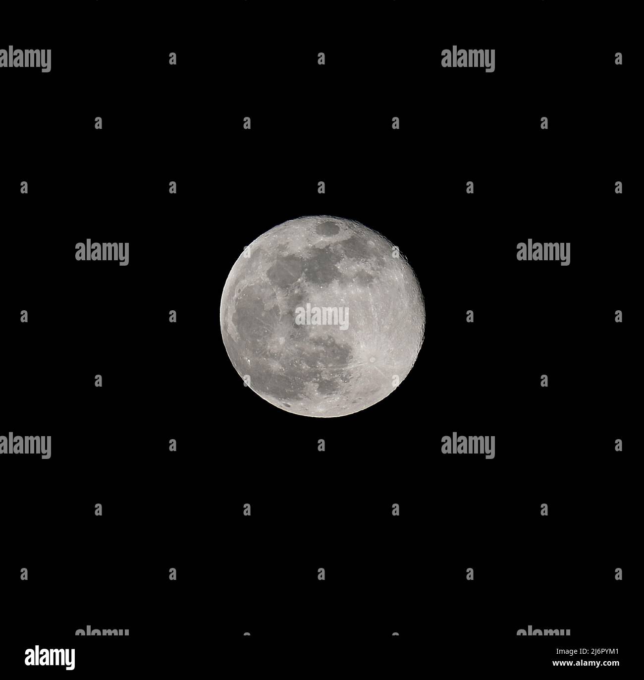 Big Super Moon on the black sky at midnight Stock Photo - Alamy
