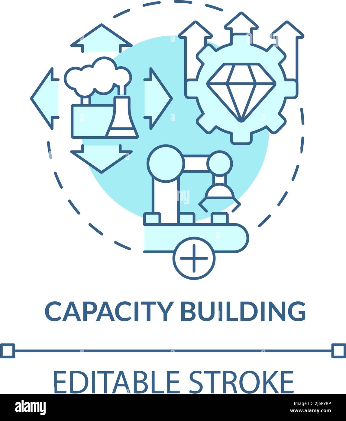 Capacity building turquoise concept icon Stock Vector Image & Art - Alamy