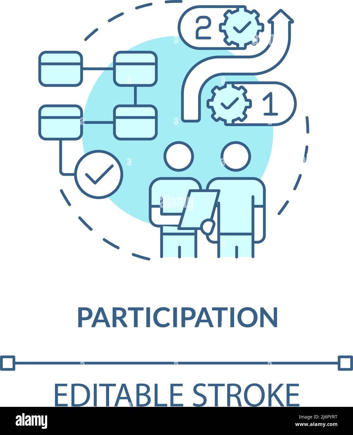 Participation turquoise concept icon Stock Vector Image & Art - Alamy