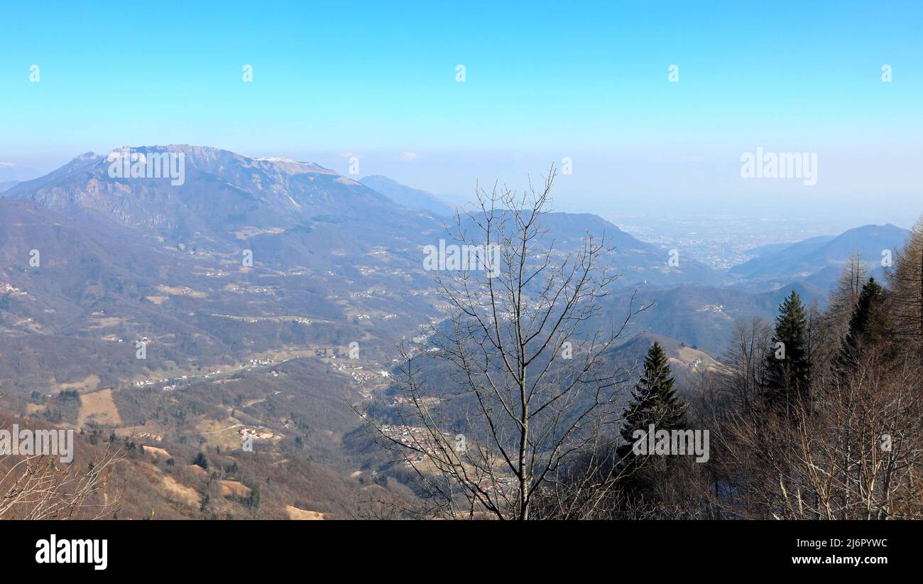 view of valley and the mountains and at the bottom you can see the ...