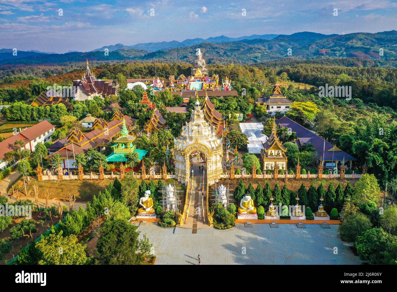 Wat Saeng Kaeo Phothiyan temple in Chiang Rai, Thailand, south east ...
