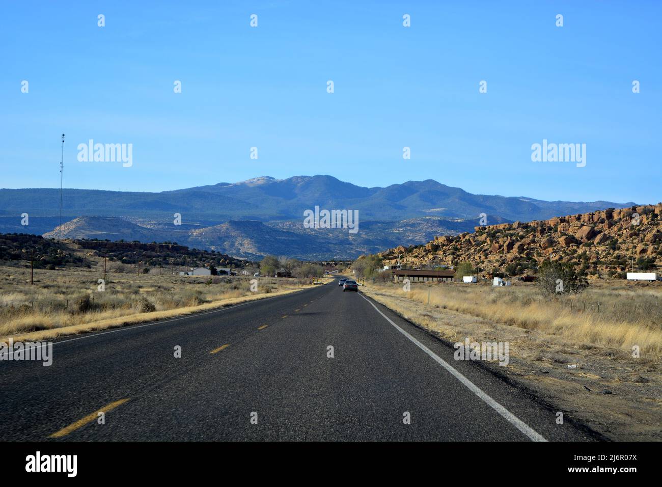 Driving along Route 66 in Arizona Stock Photo - Alamy
