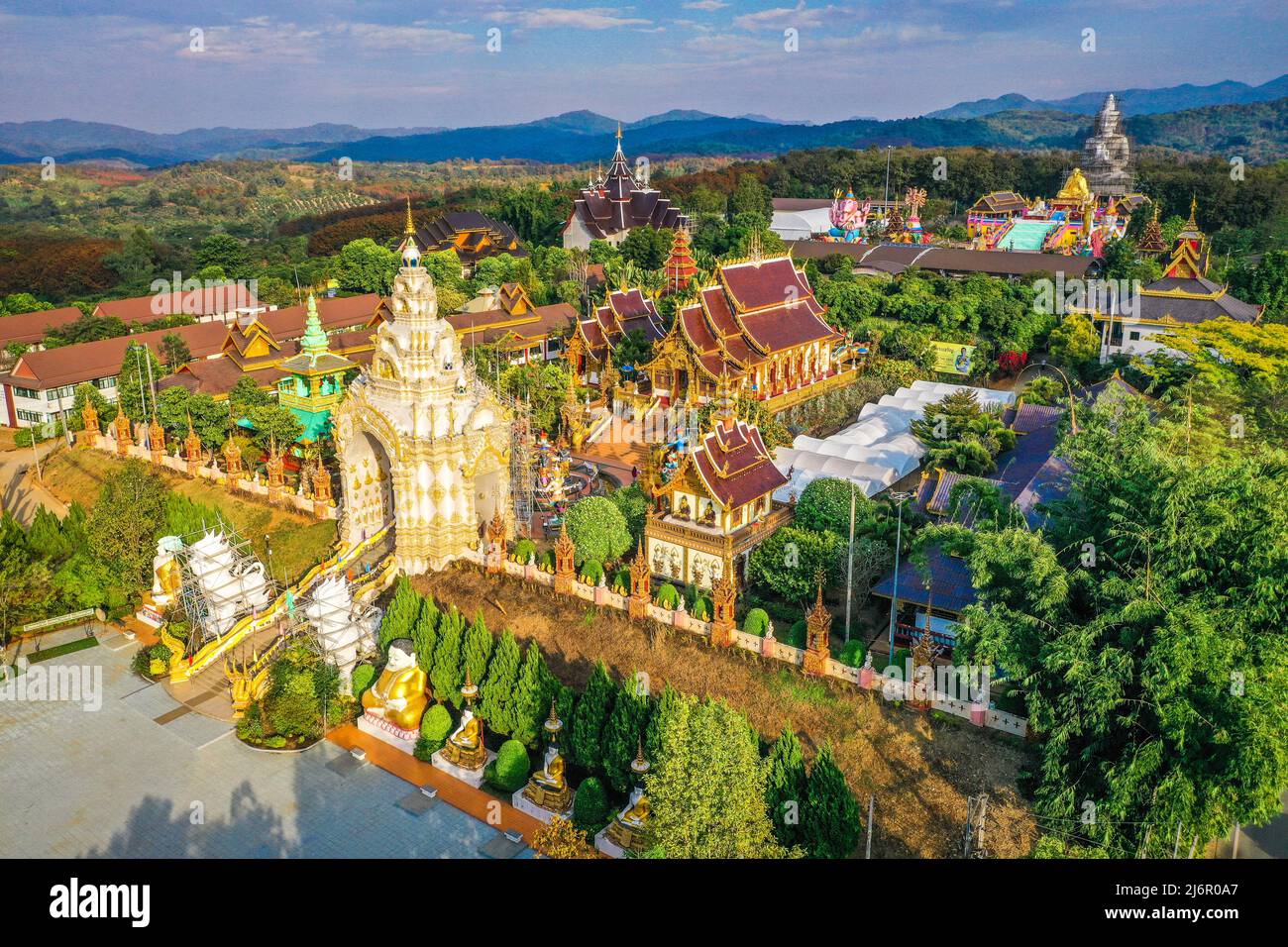 Wat Saeng Kaeo Phothiyan temple in Chiang Rai, Thailand, south east ...
