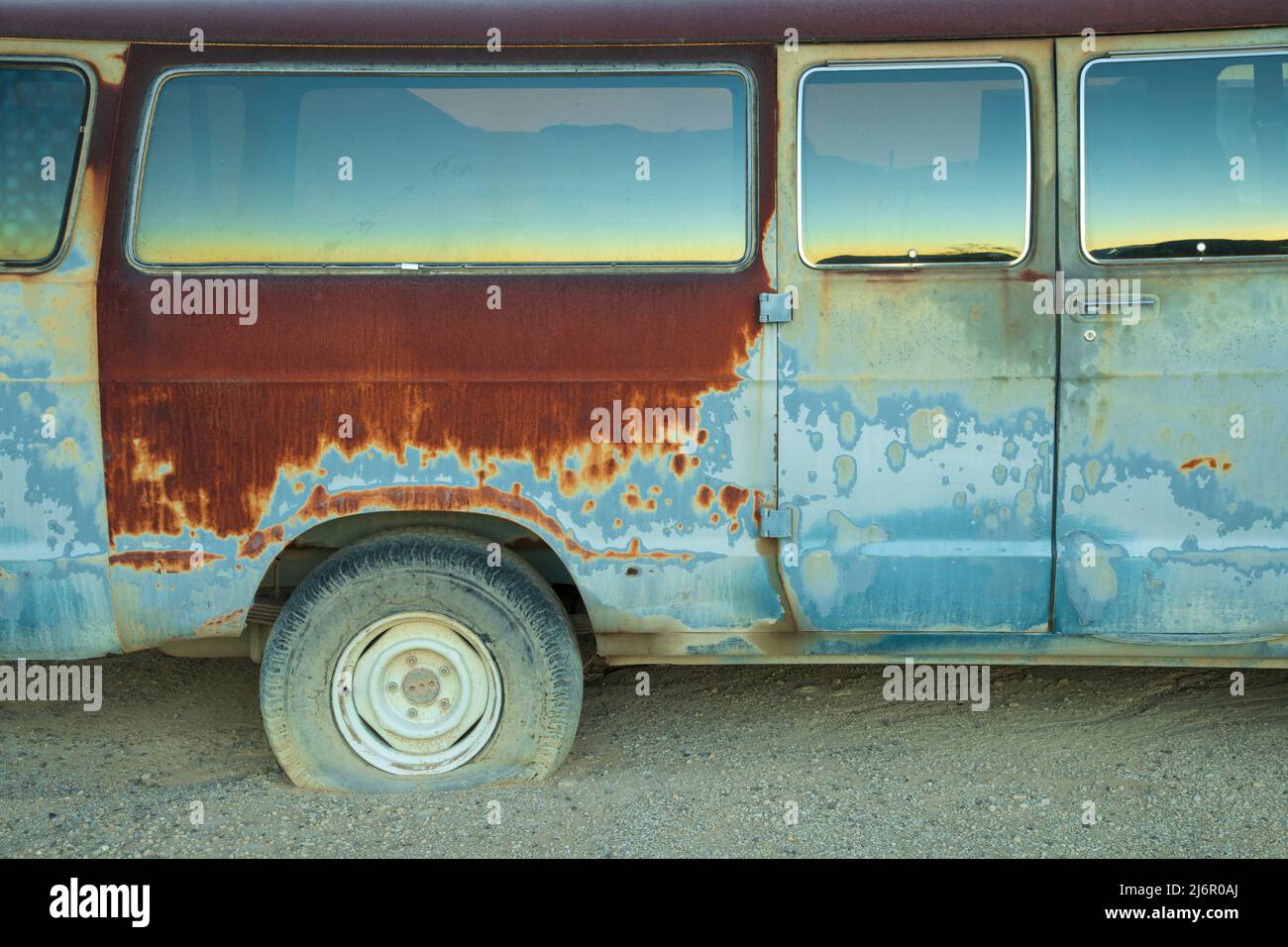 USA, West Texas, Terlingua Ghost Town, rusted van Stock Photo - Alamy