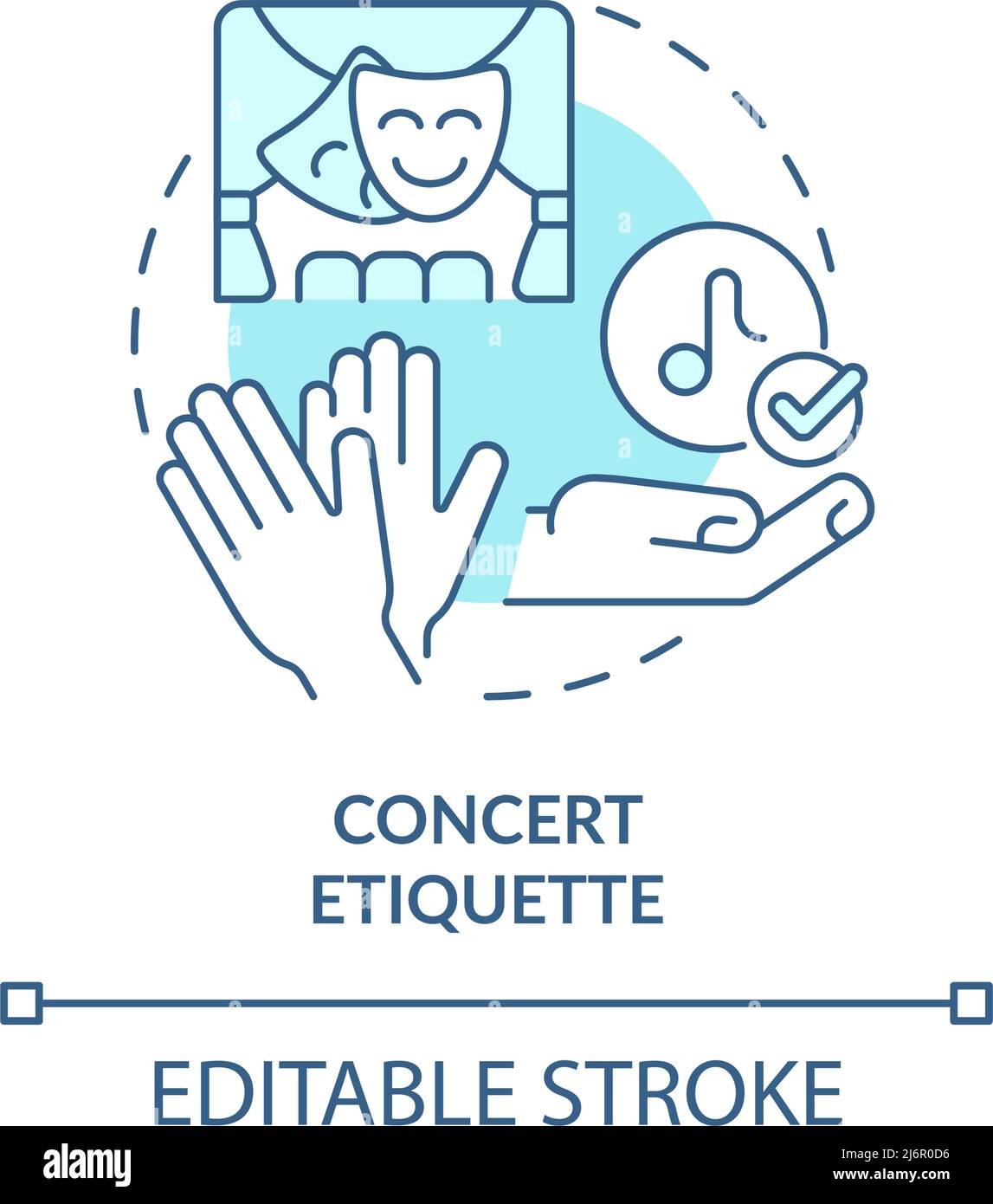 Concert etiquette turquoise concept icon Stock Vector Image & Art - Alamy