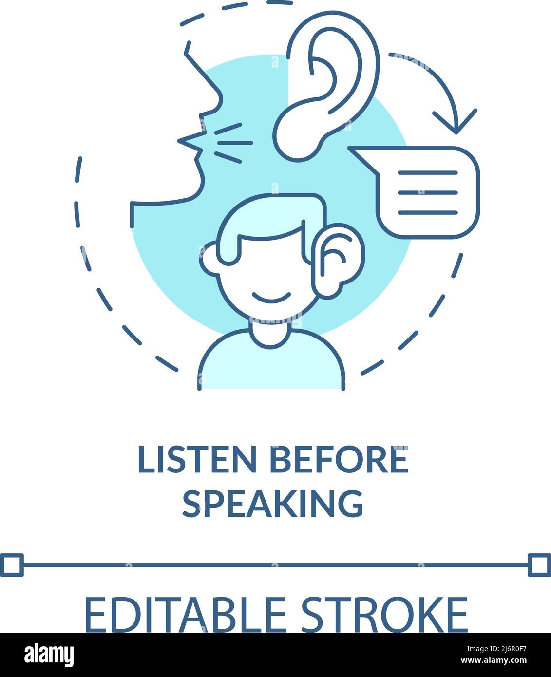 Listen before speaking turquoise concept icon Stock Vector Image & Art ... Listen before speaking turquoise concept icon Stock Vector Image & Art ...