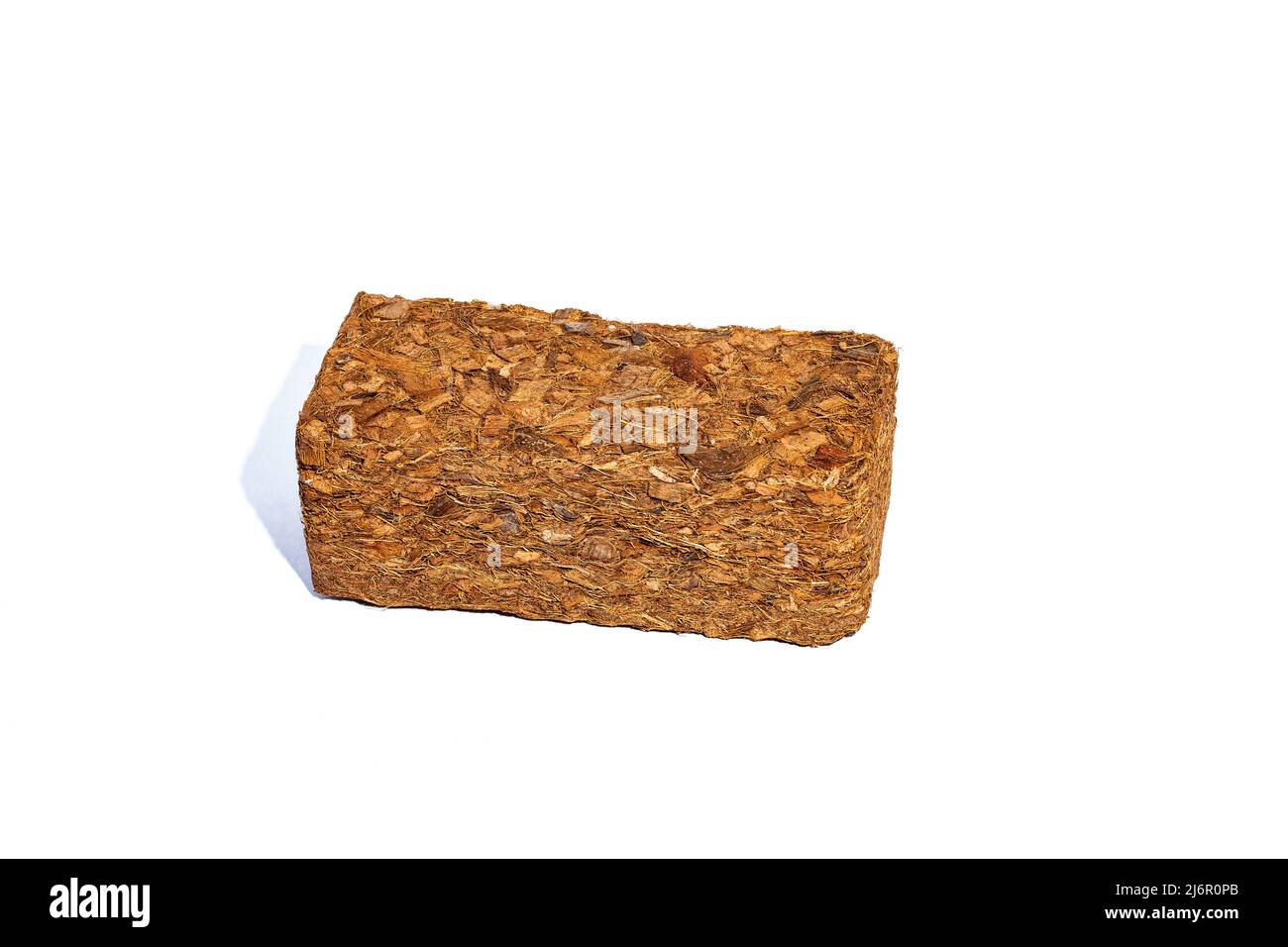 Block of Coconut Coir Husk Fiber isolated on white background Stock ...