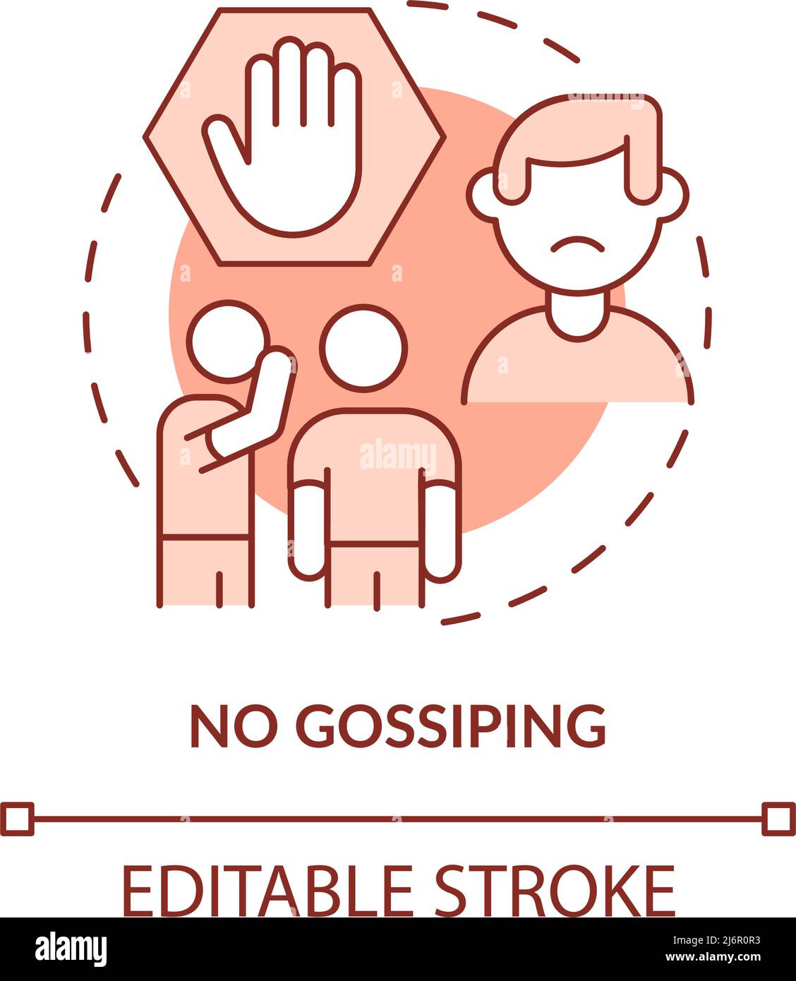 No gossiping red concept icon Stock Vector Image & Art - Alamy