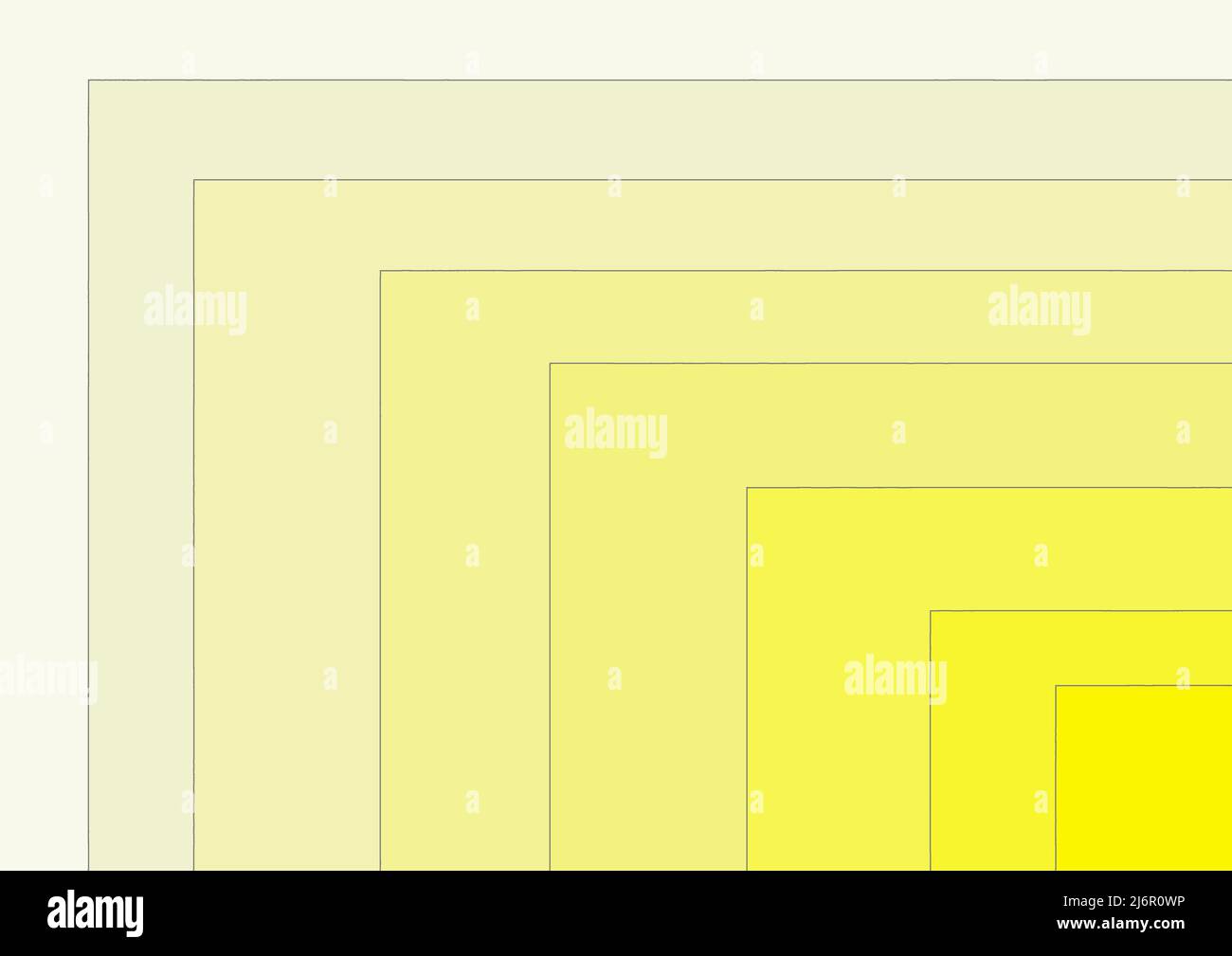 abstract illustration of eight overlapping boxes in shades of yellow ...