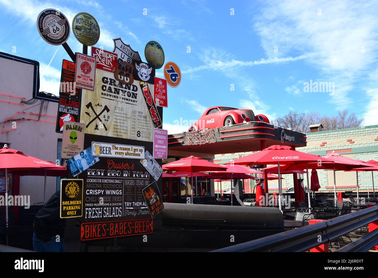 Cruiser's Café , Williams, on Route 66 Stock Photo - Alamy