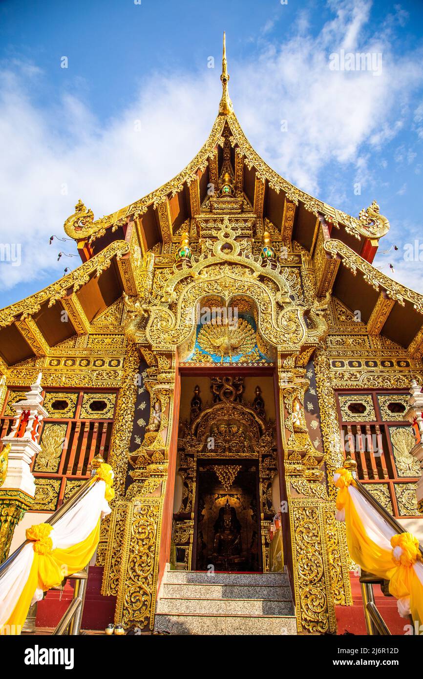 Wat Saeng Kaeo Phothiyan temple in Chiang Rai, Thailand, south east ...