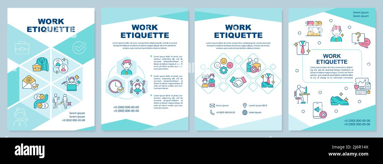 Work etiquette brochure template Stock Vector Image & Art - Alamy