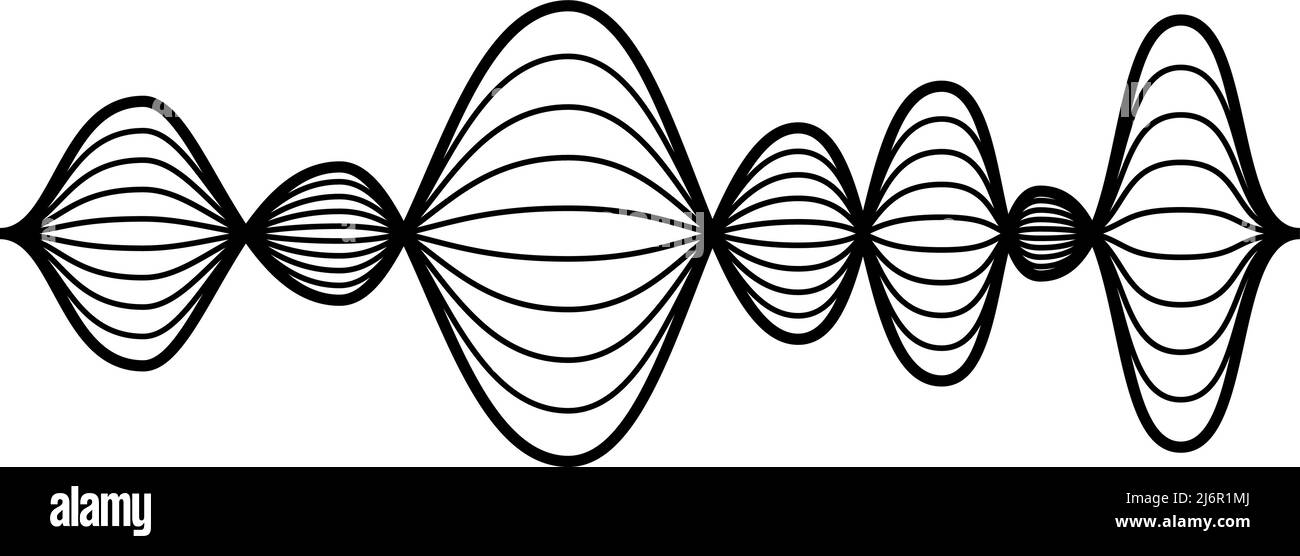Audio frequency digital wave. Sound signal form Stock Vector Image ...