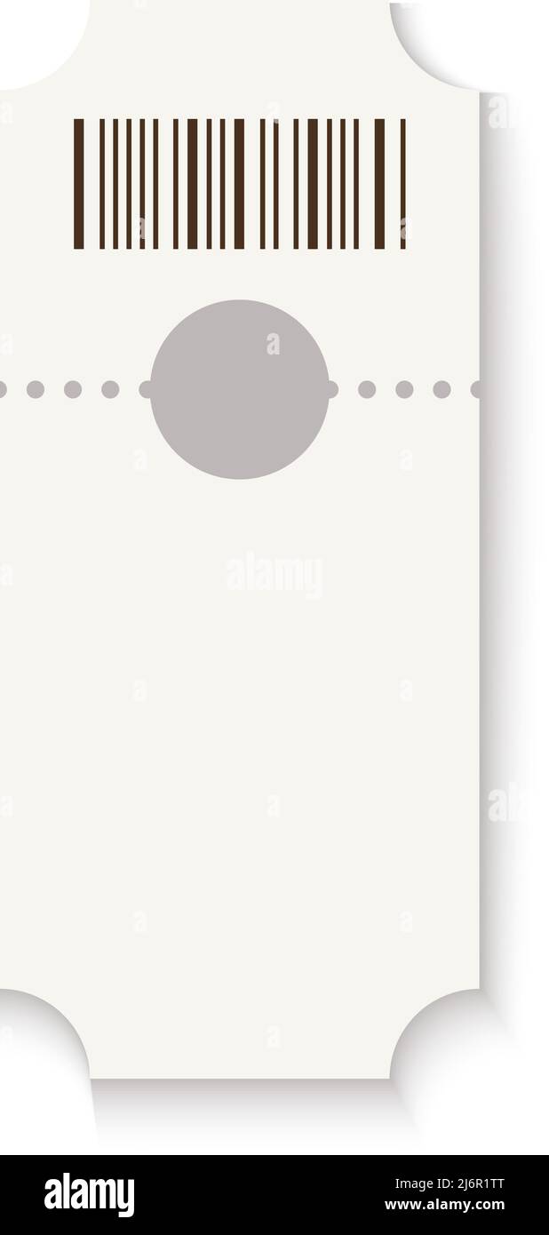 White paper ticket mockup Stock Vector Images - Alamy