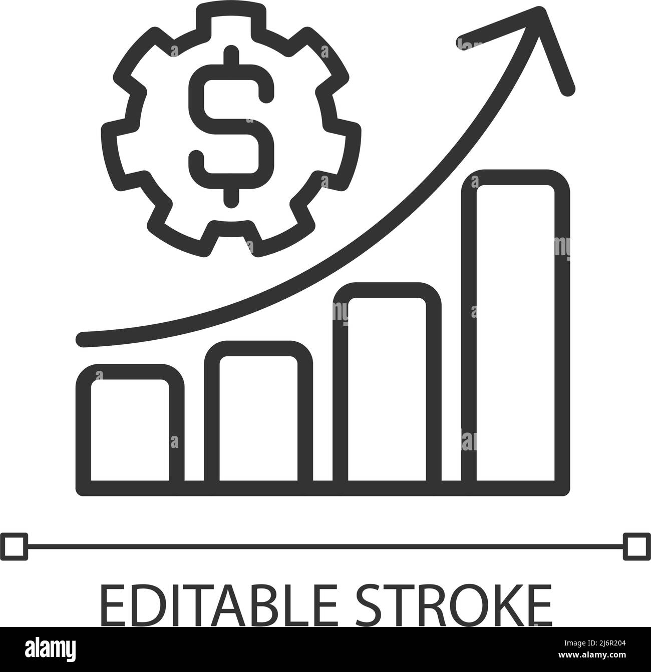 Company analysis line icon Black and White Stock Photos & Images - Alamy