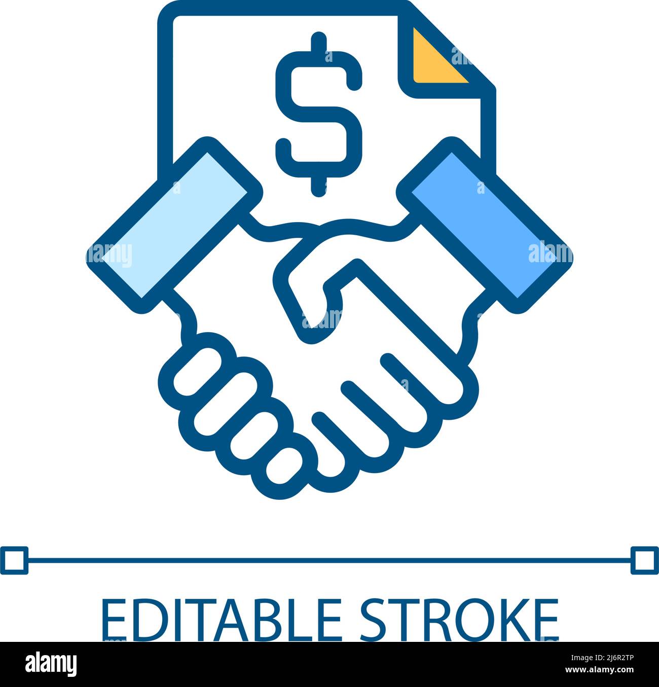 Contract pixel perfect RGB color icon Stock Vector Image & Art - Alamy