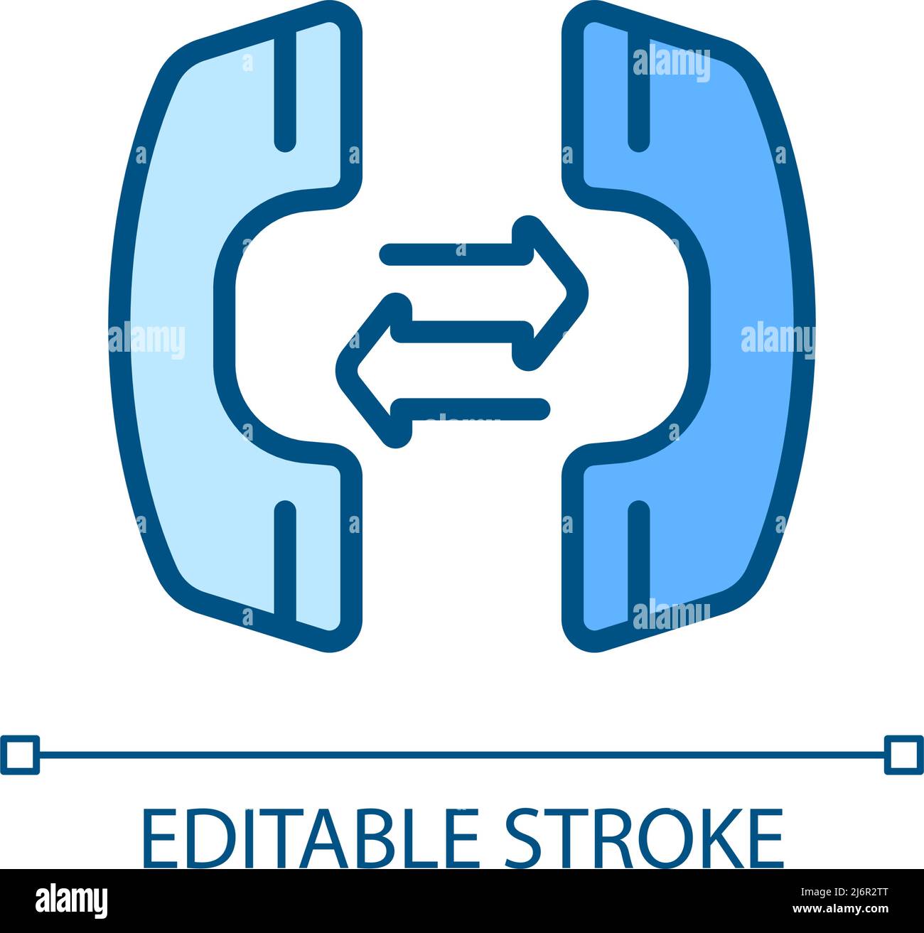 Business communication via phone pixel perfect RGB color icon Stock ...