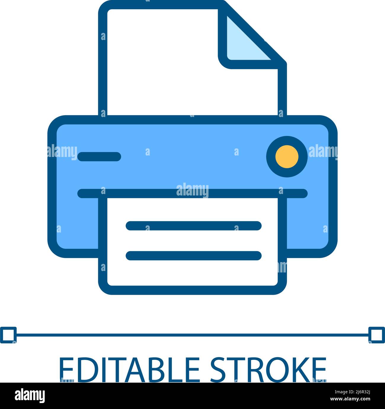 Printer pixel perfect RGB color icon Stock Vector Image & Art - Alamy