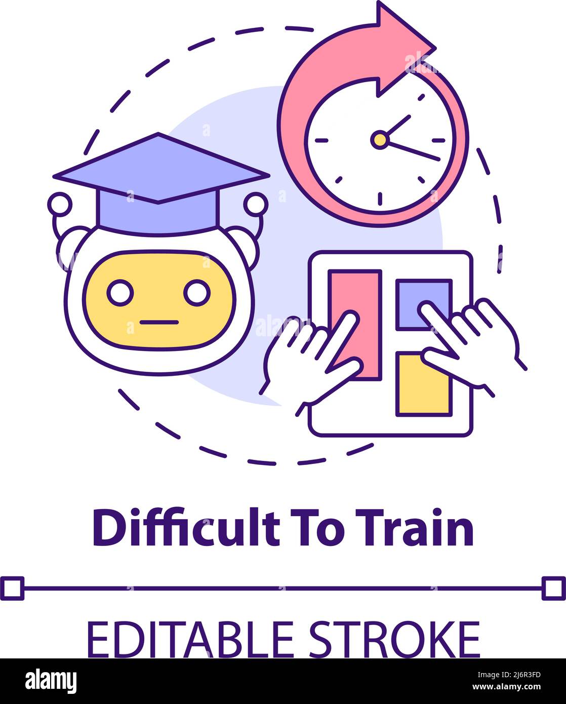 Difficult to train concept icon Stock Vector Image & Art - Alamy Difficult to train concept icon Stock Vector Image & Art - Alamy