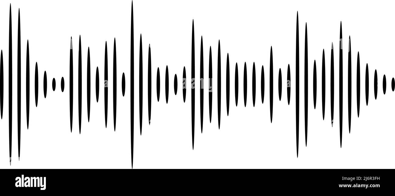 Sound wave. Black music track. Stereo signal form, digital equalizer ...