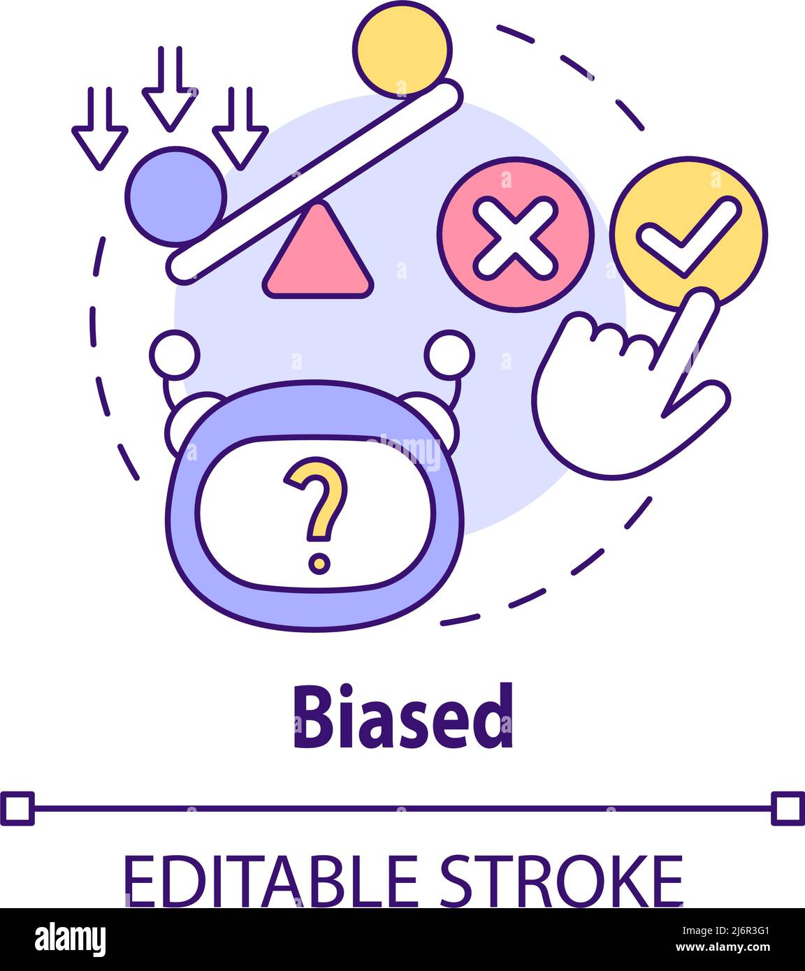 Biased concept icon Stock Vector Image & Art - Alamy