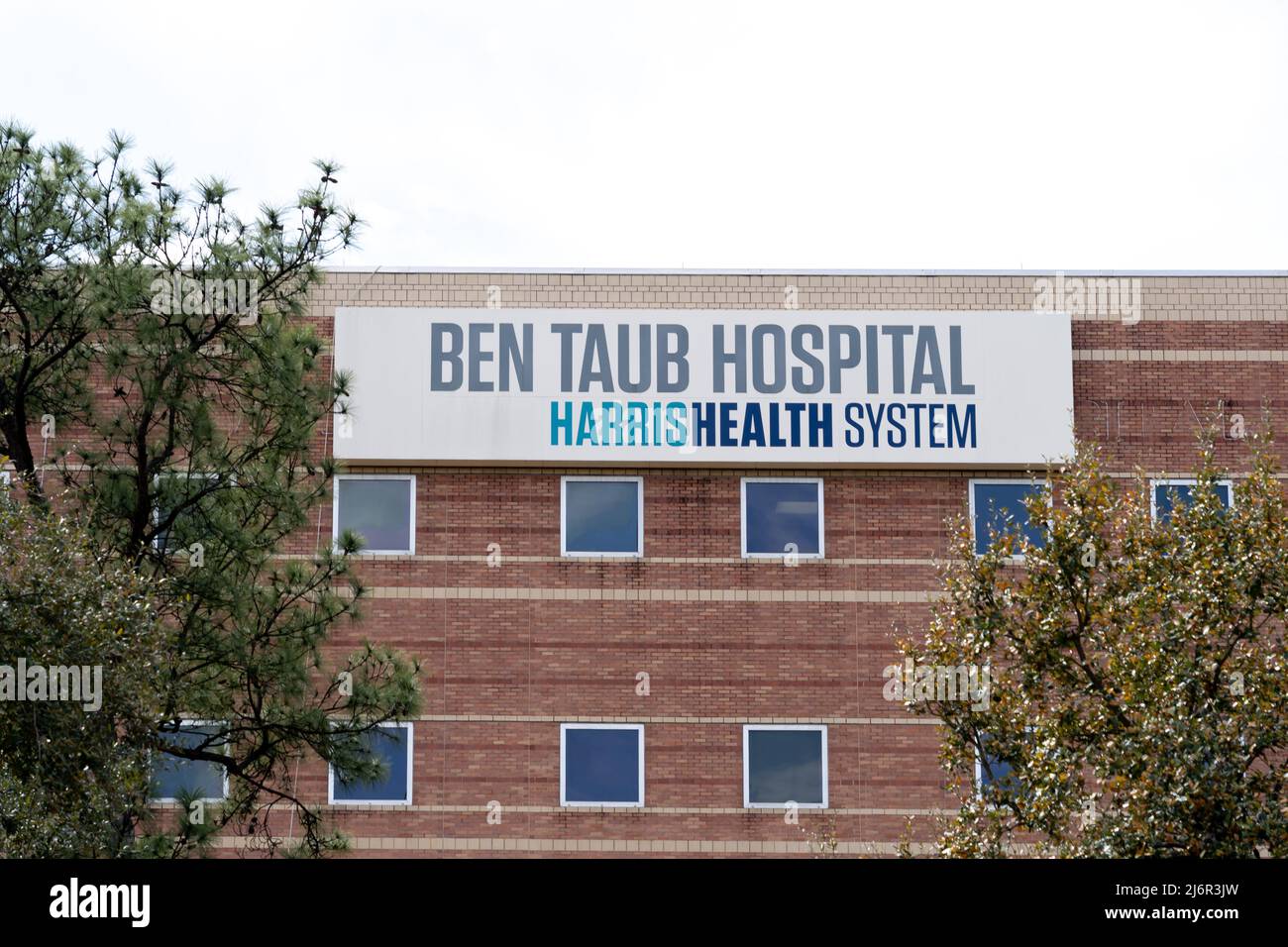 Houston, TX, USA - March 9, 2022: Ben Taub Hospital’s sign on the building at the Texas Medical ...