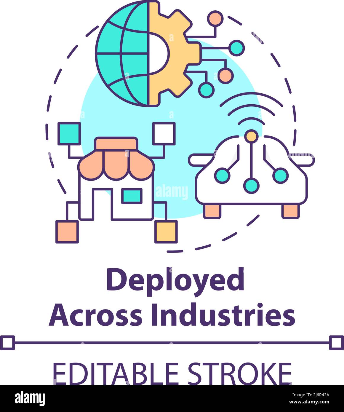 Deployed across industries concept icon Stock Vector Image & Art - Alamy