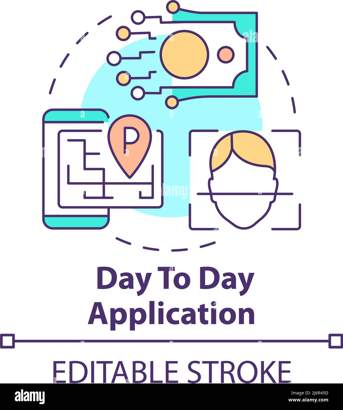 Day to day application concept icon Stock Vector Image & Art - Alamy