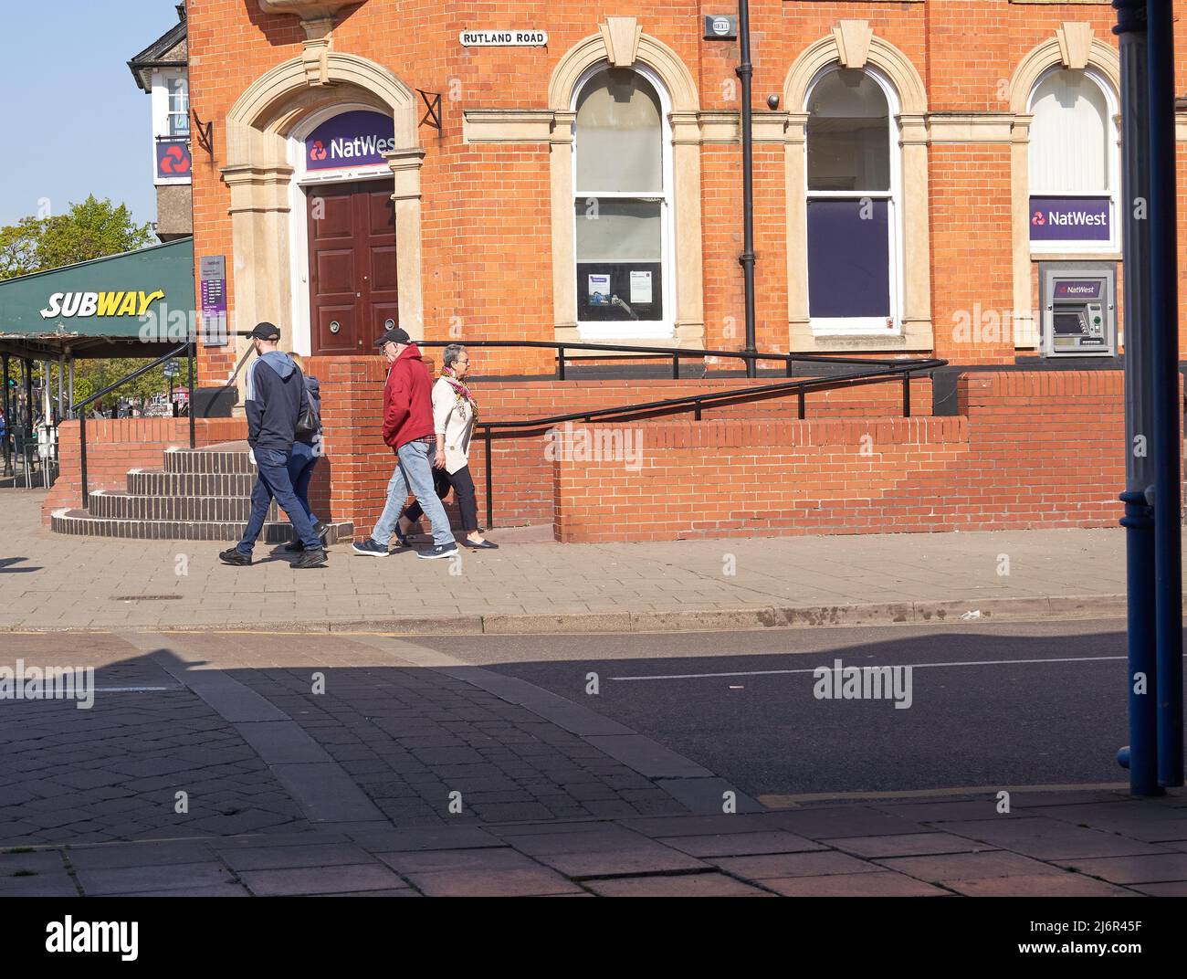 Street corner scene in Skegness, Lincolnshire, UK Stock Photo - Alamy