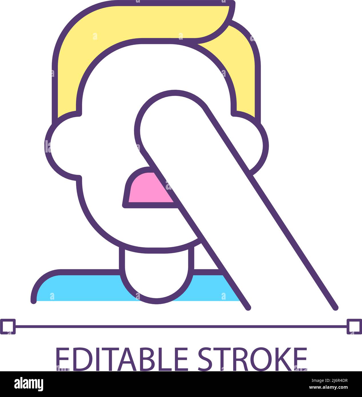 Feeling of embarrassment RGB color icon Stock Vector Image & Art - Alamy