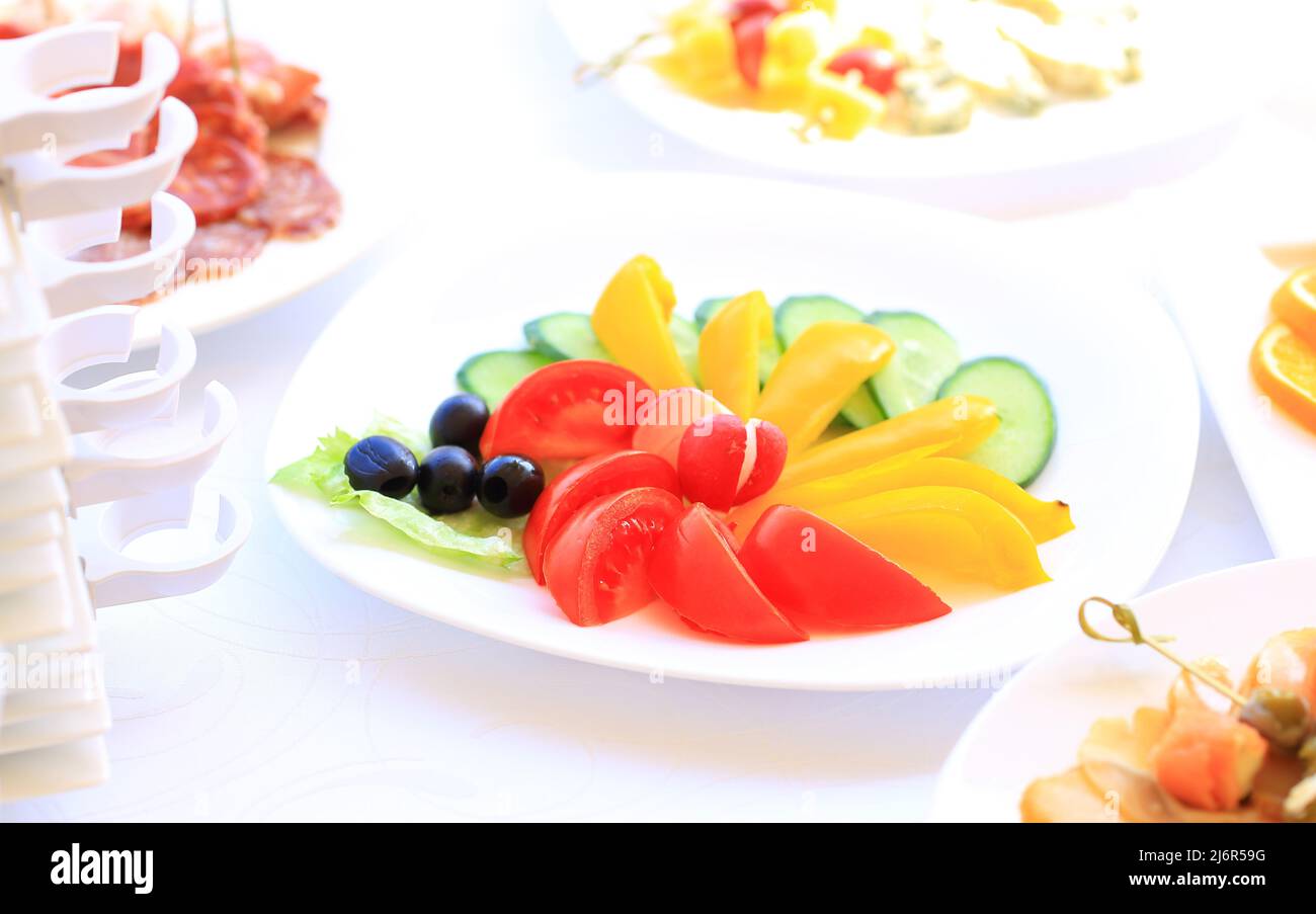 catering table set service with silverware and glass stemware at ...