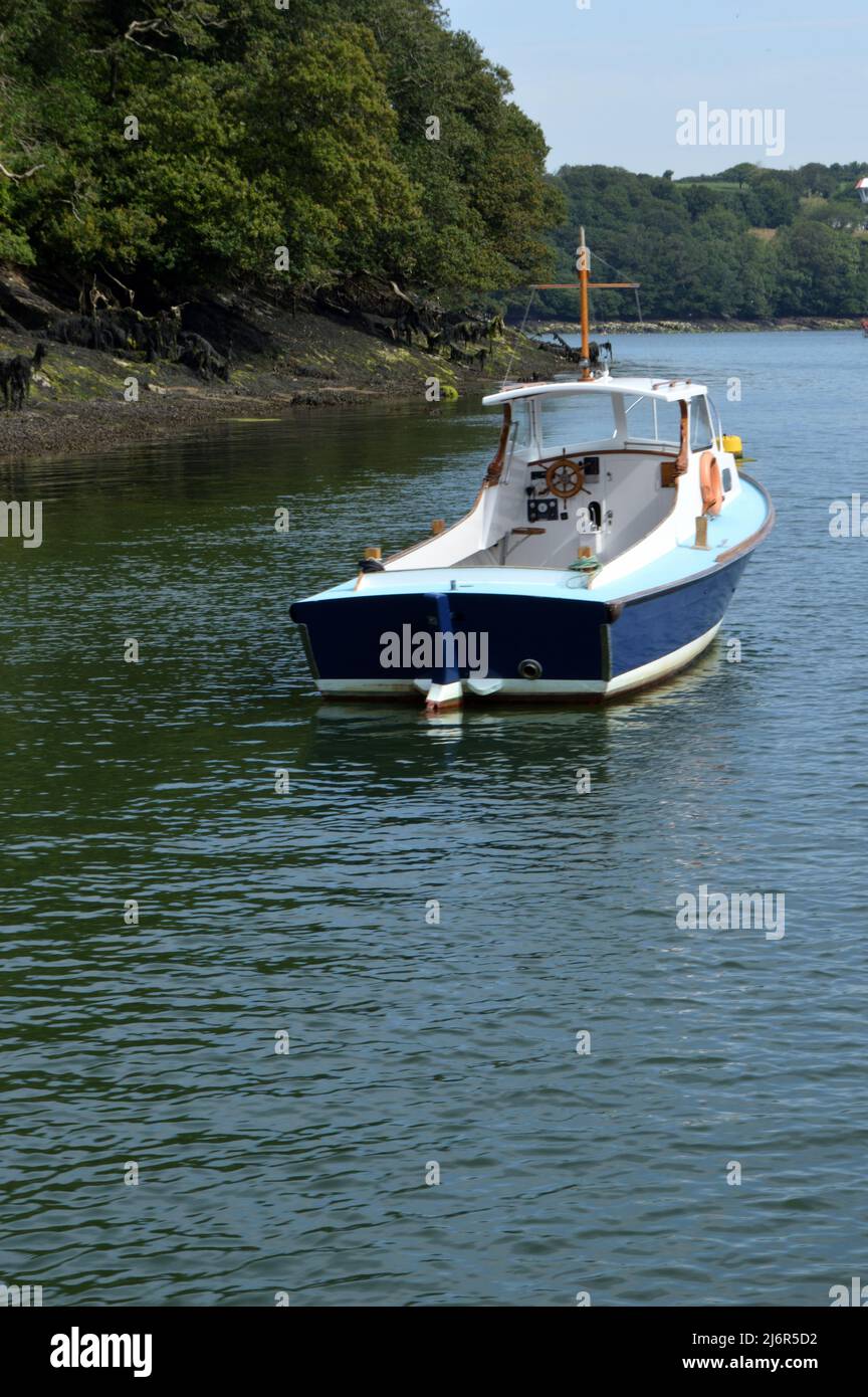 Fal River, Cornwall - 2 July 202: Fal River and king harry ferry Stock ...
