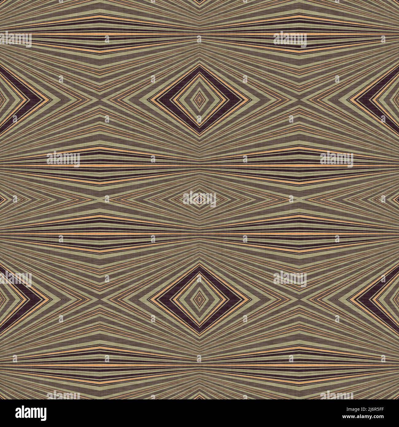 Earthy colours retro sixties geometric seamless pattern in variegated ...