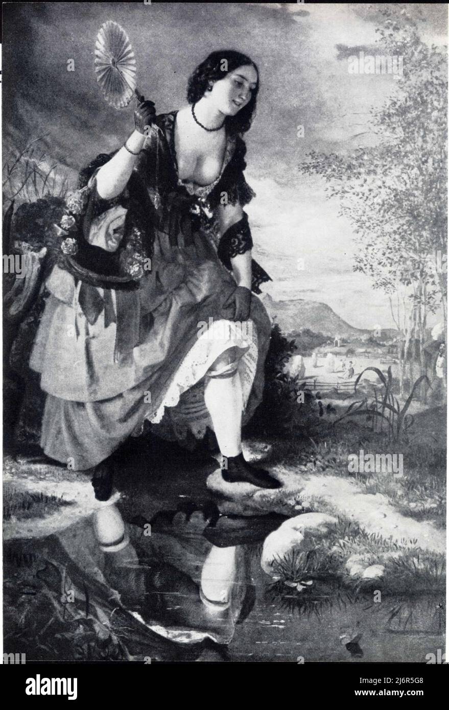 Franz Xavier Winterhalter. 1806-1873. Trahison par le reflet. Toile ...