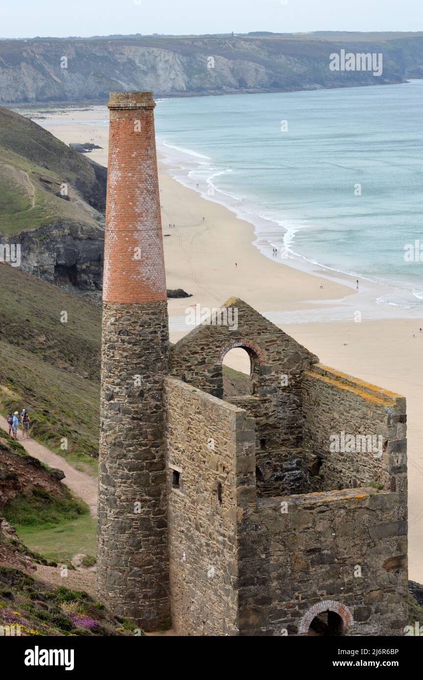 Wheal Coates, St. Agnes Bay, Cornwall - 2 July 202: views of St. Agnes ...